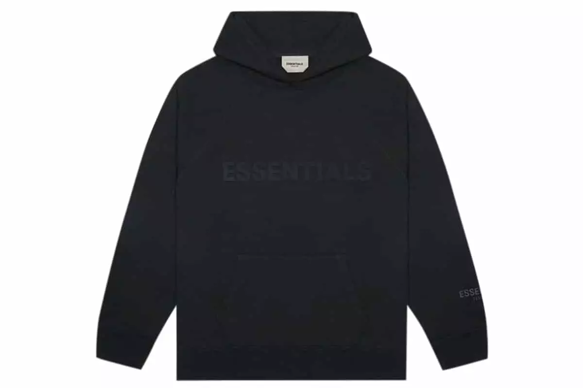 Fear of God essentials 3d silicone applique pullover hoodie