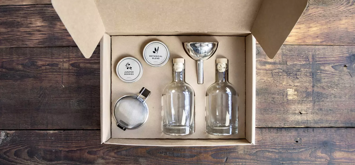 tuisgemaakte gin kit