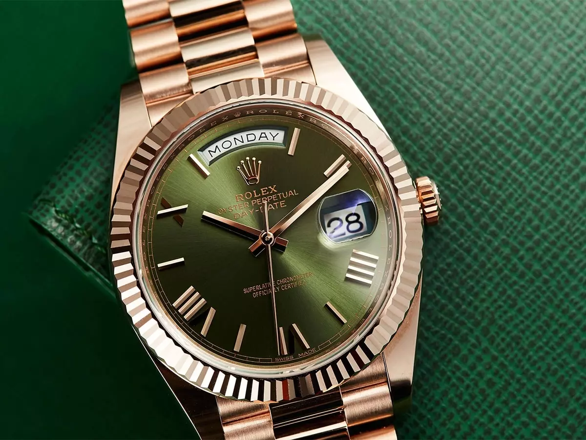 I-Rolex Oyster Perpetual Day-Date 40 Green Dial