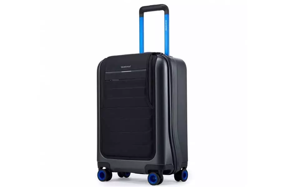 bluesmart one blue handle suitcase