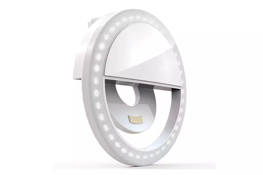 Selfie Ring Light, XINBAOHONG Rechargeable Portable Clip-on Christmas Guide អ្នកចូលចិត្តថតរូប