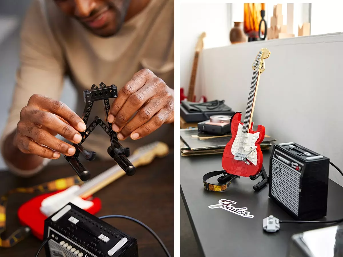 Mawazo 2 ya lego fender seti ya stratocaster