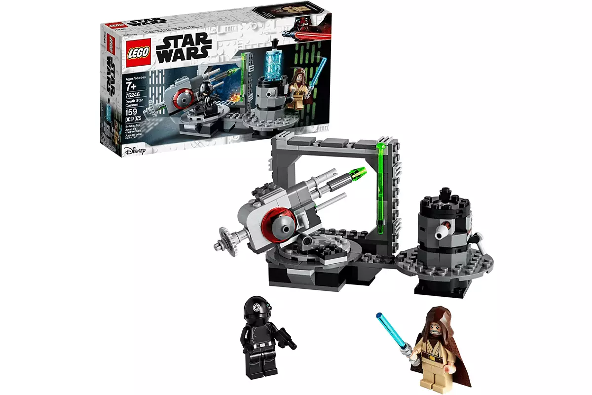 Lego star wars una nueva esperanza death star cannon 75246 kit de construcción avanzado con death star droid 159 piezas