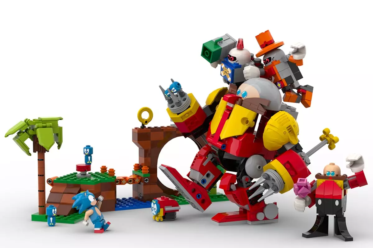 Lego 'green hill zone set fan it earste sonic fideospultsje 5