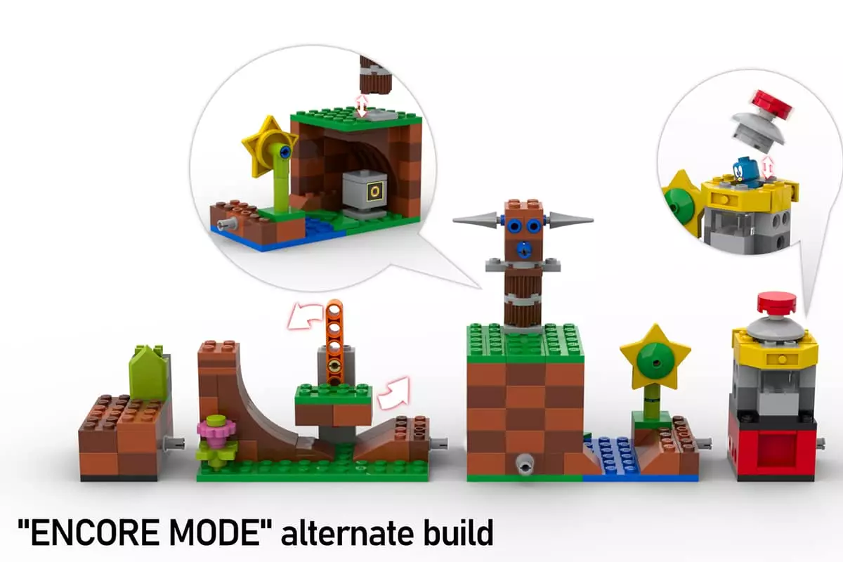 Lego 'green hill zone set fan it earste sonic fideospultsje 7