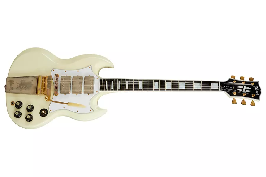 Gibson Gibuhat Pag-usab ang Classic Jimi Hendrix Guitars SG custom