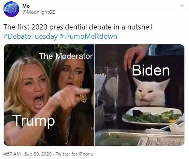 Претседателска дебата x Жени што викаат на мем од мачки