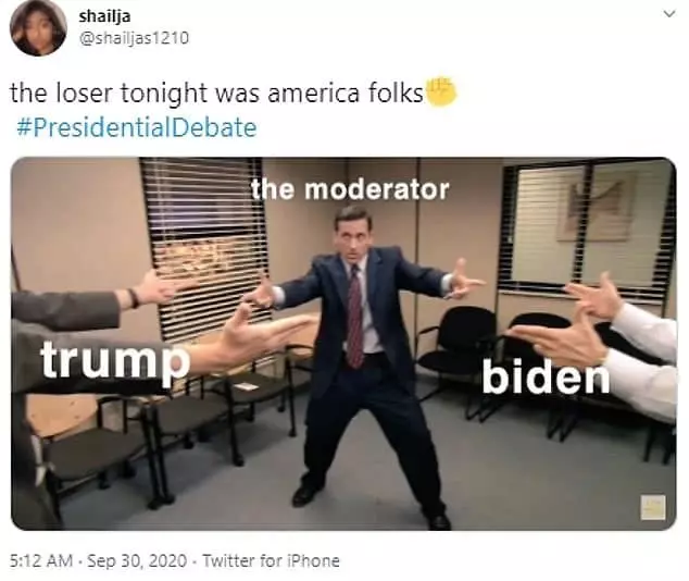 Meme prezidentskej debaty s použitím scény z The Office