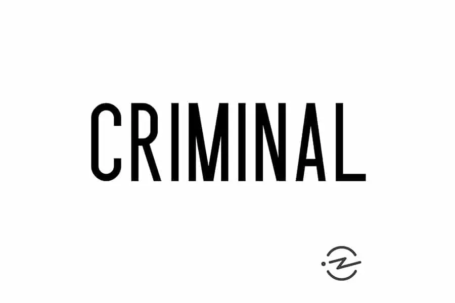 crimineel zwart logo