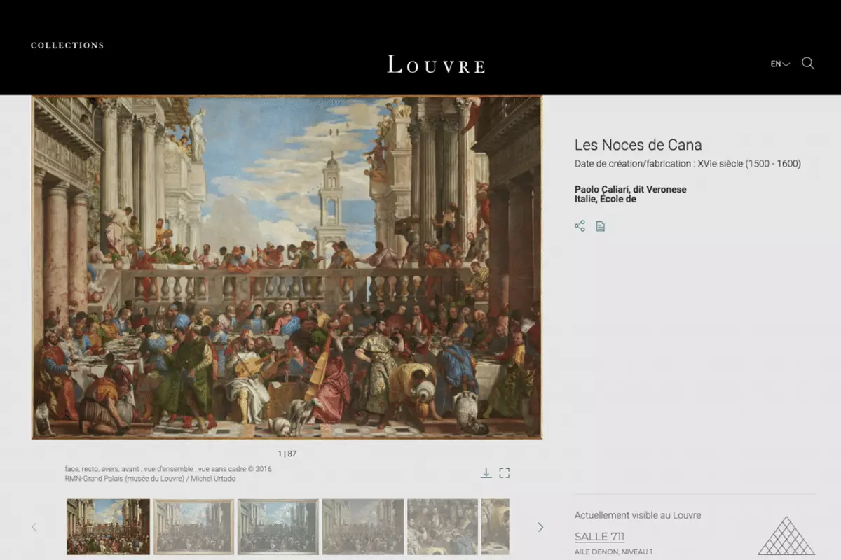 Base de datos da colección do Louvre