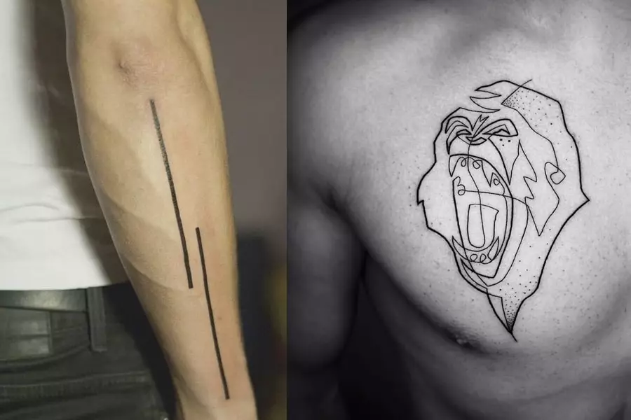 μινιμαλιστικό τατουάζ για άνδρες