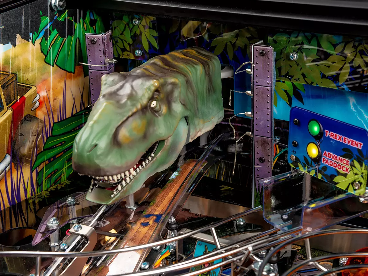 Stern Jurassic Park Pinball vél vinstri hlið upplýsingar