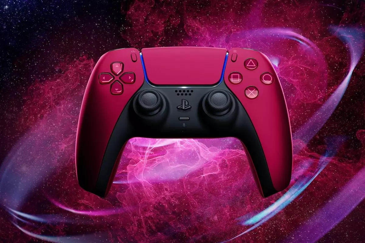 Cosmic red playstation 5 controller 1