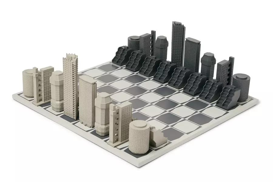ຊຸດໝາກຮຸກທີ່ດີທີ່ສຸດ - Skyline Chess – London Brutalist Edition