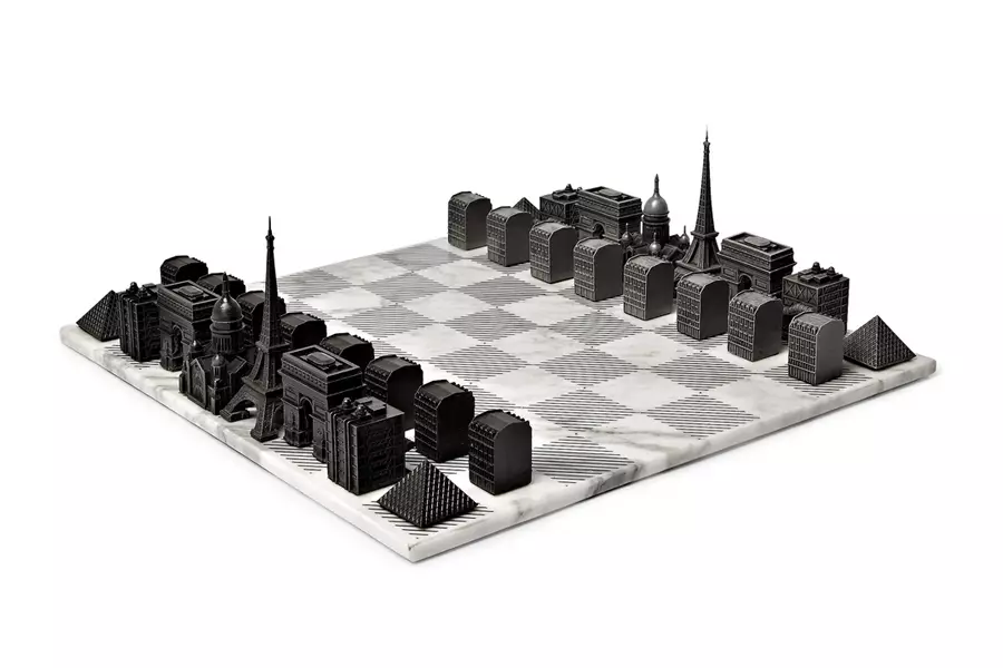 ຊຸດໝາກຮຸກທີ່ດີທີ່ສຸດ - Skyline Chess - Paris Marble ແລະ Metal