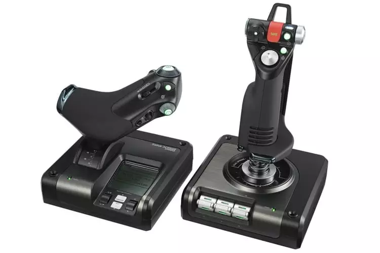 Joystick de voo logitech g saitek x52 pro