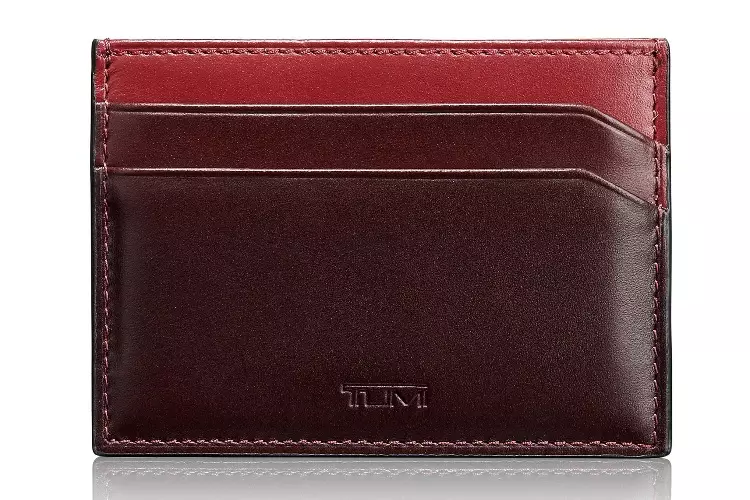 tumi grant leather money clip card case
