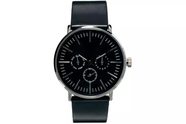 שעון רצועה שחורה של asos