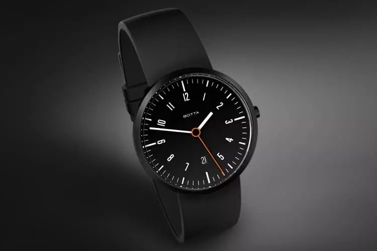Botta design tres שעון שחור
