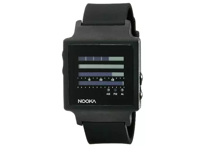 Rellotge de quars negre unisex nooka zenhkbk amb pantalla digital