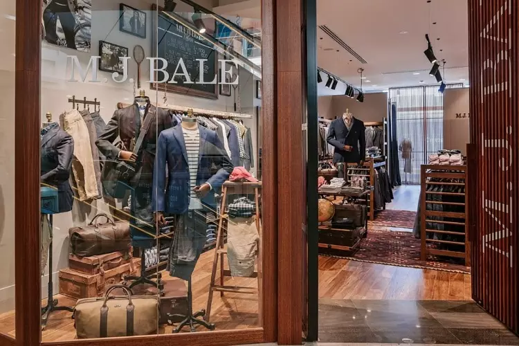 mj bale suit shops interior