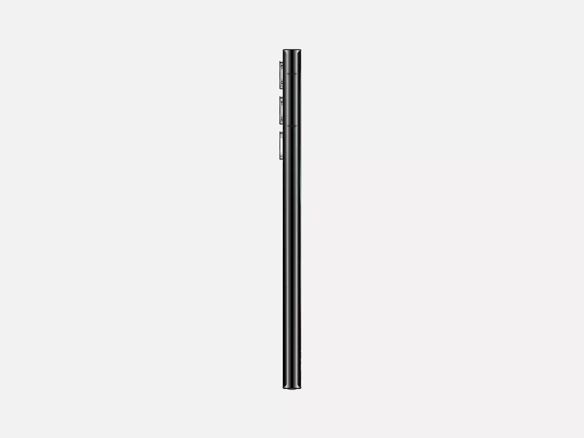 Samsung s22 ultra zwarte zijkant