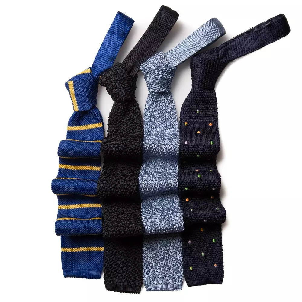 farklı renk Örme Kravatlar