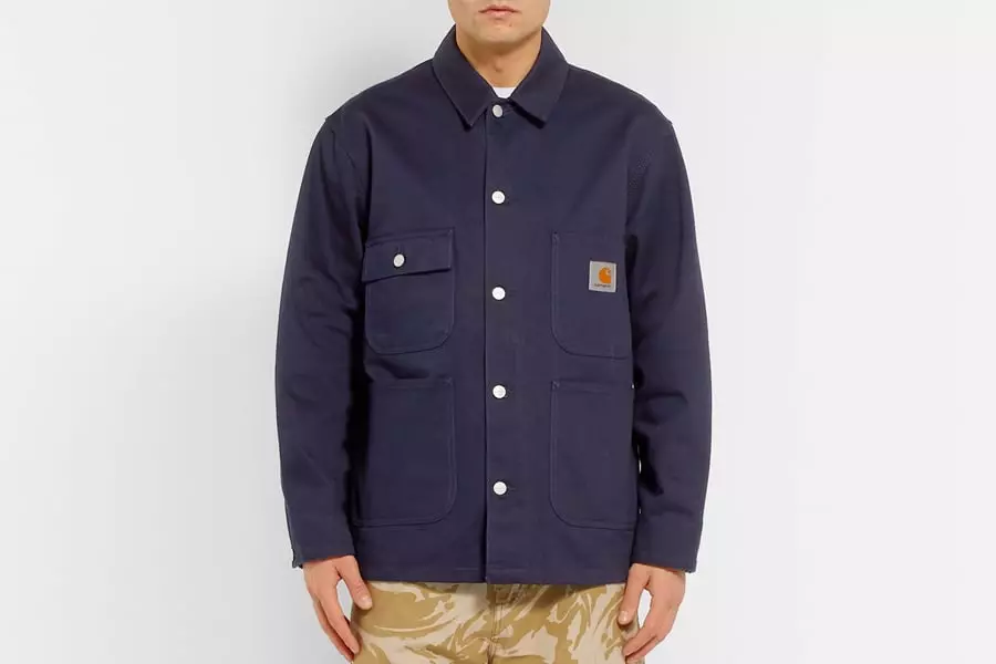 Carhartt WIP OG Classic Chore Cotton-Canvas Jacket sa Navy
