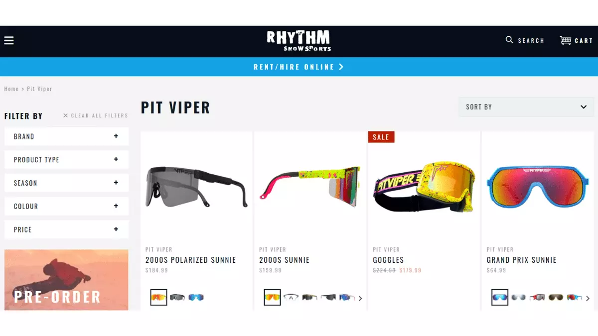 Rhythm snowsports acheter pit vipers australie 1