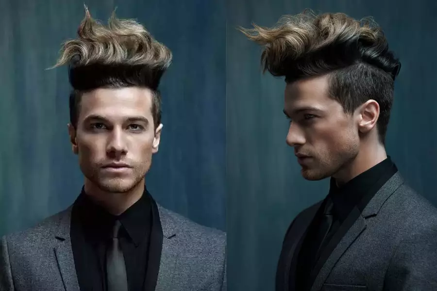 Mænd krøllet frisure Wavy Quiff