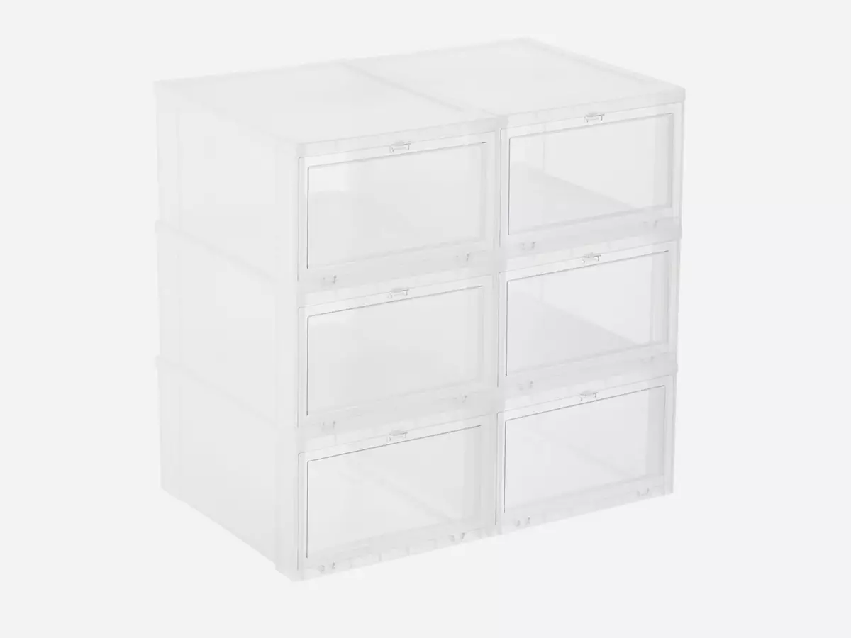 Lacespace stapelbere sneaker display cases