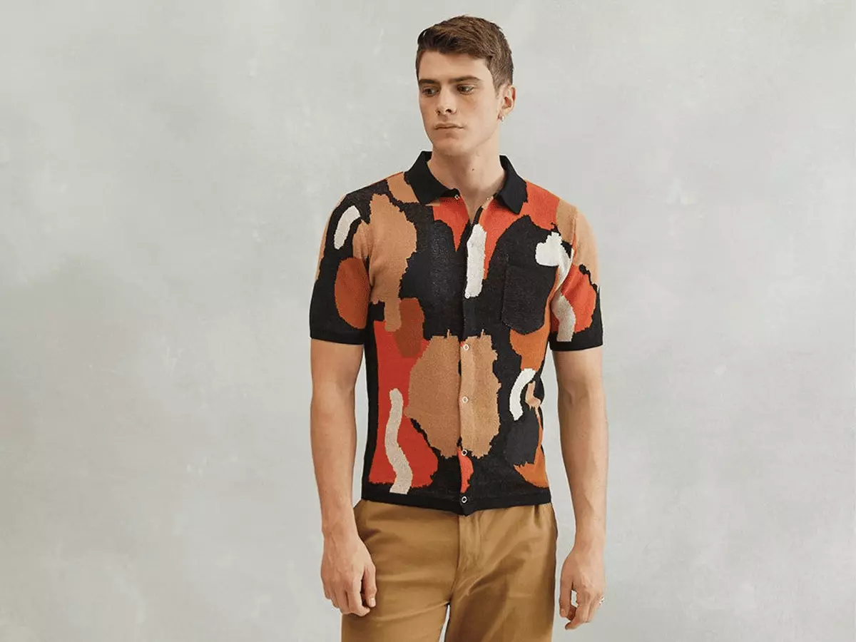 Percival impressionistisch jacquard overhemd