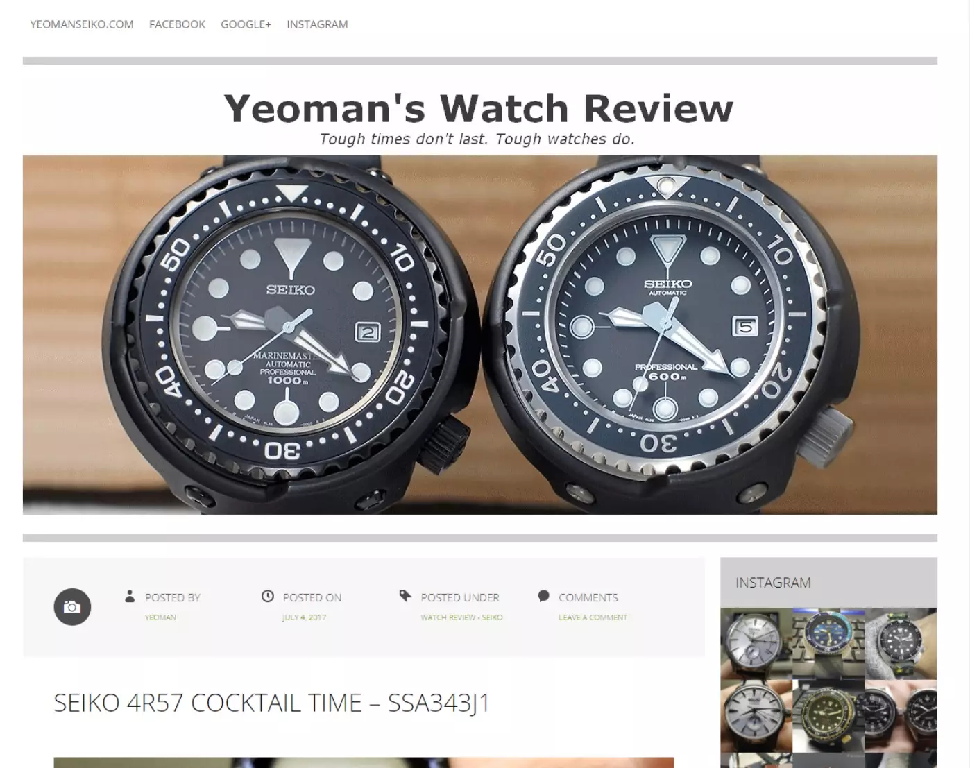 yeoman's watch review blog