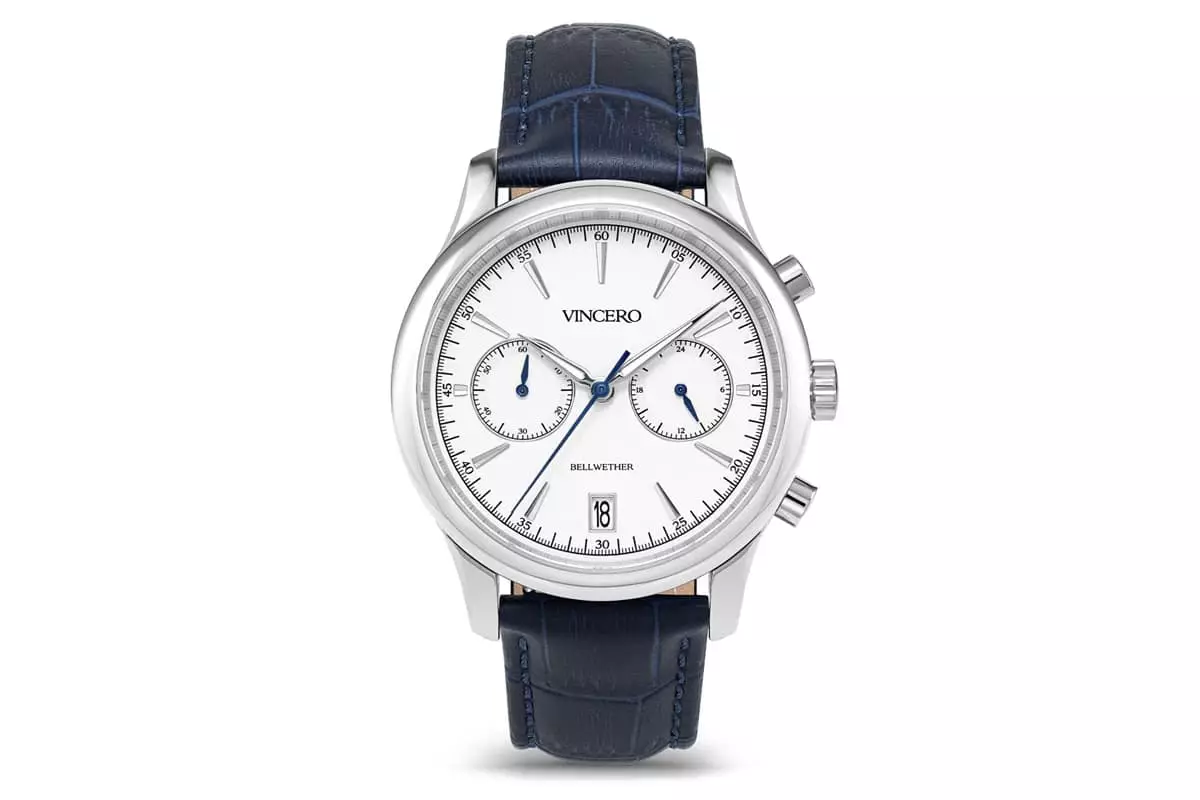 geriausi vincero laikrodžiai numeris 6 varpelio mėlynos ir sidabrinės spalvos