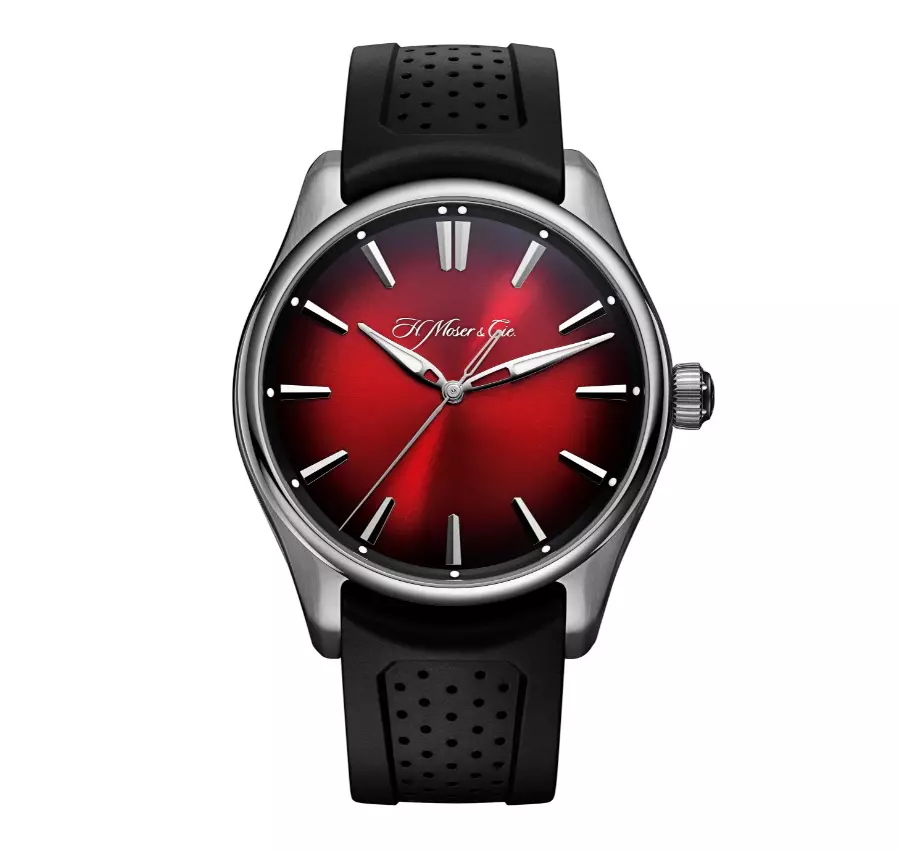 H Moser swiss mad red watch