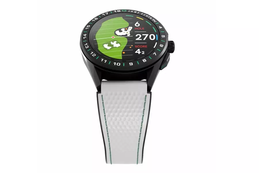 Часы TAG Heuer Connected Golf, вид сбоку и ремешок