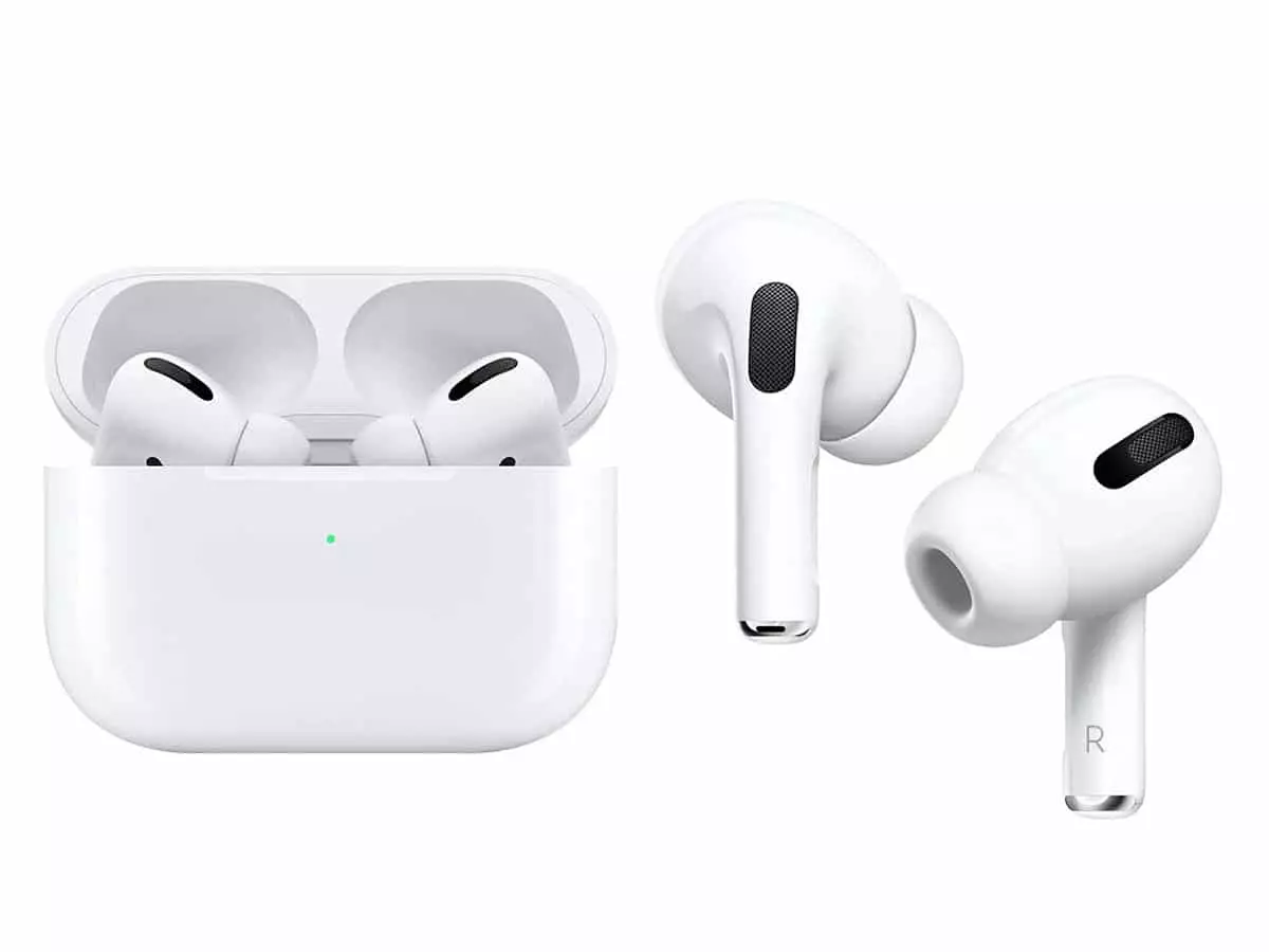 белое яблоко airpods pro