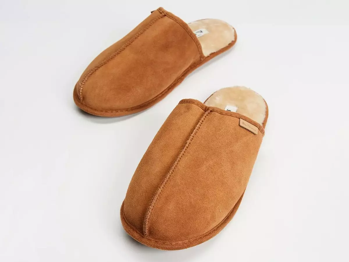 ben sherman cowskin mule slippers