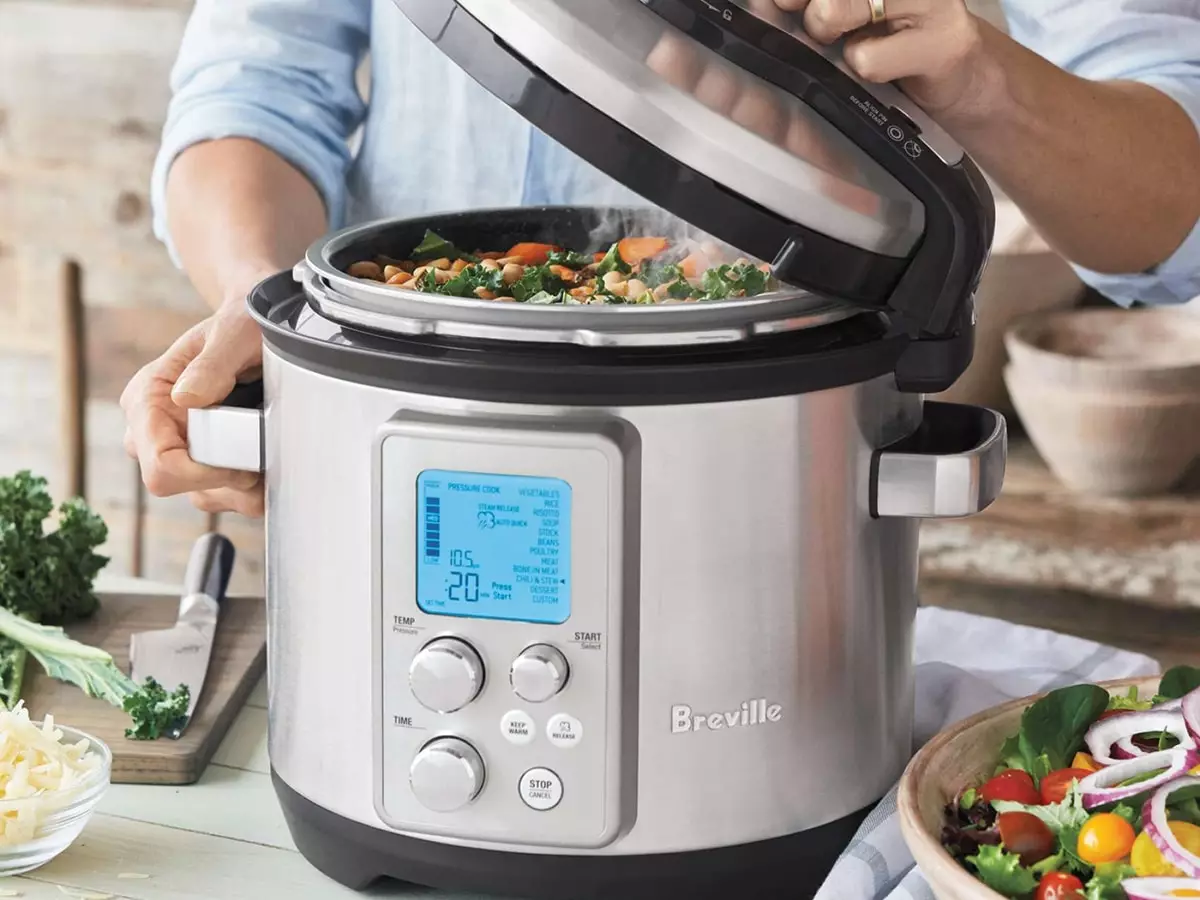 preparando comida em breville o multifogão rápido e lento pro