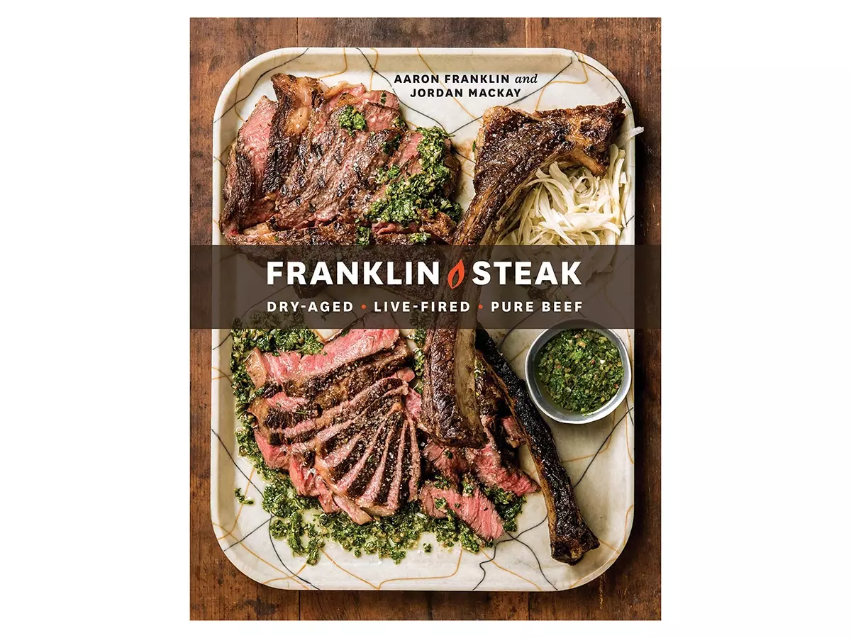 livro de receitas de carne pura de carne seca envelhecida ao vivo de bife franklin