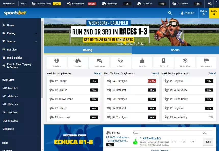 Tantaran'ny Sportsbet any Aostralia 4243_1