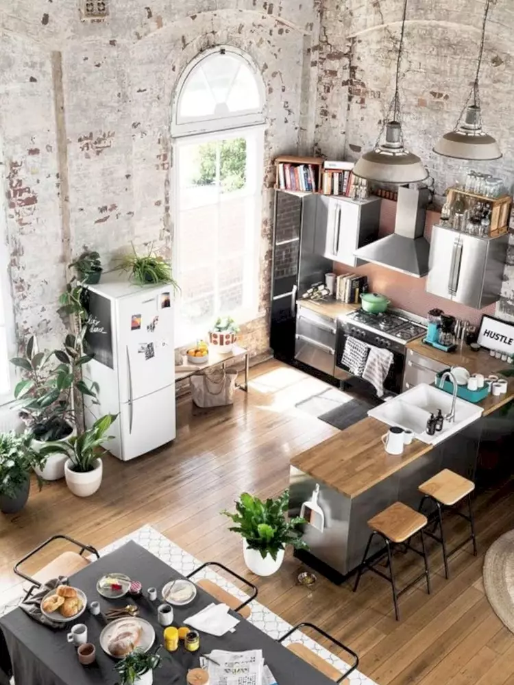 décoration de cuisine masculine avec des produits de cuisine