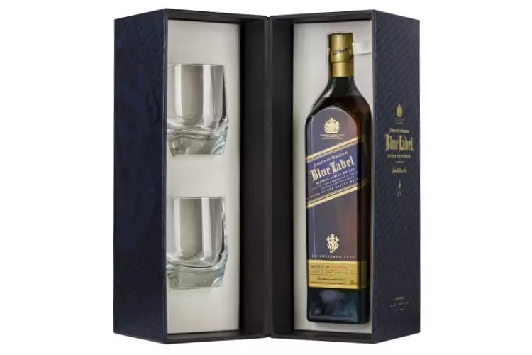 johnnie walker blou etiket geskenkstel