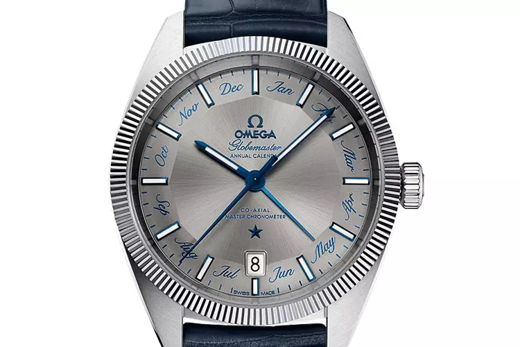 omega globemaster gada kalendārs