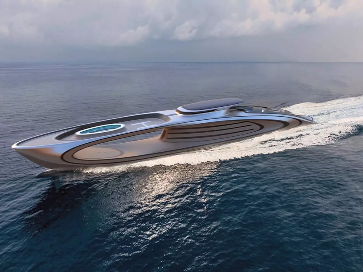 Superyacht-Konzept in Form von 6 Lazzarini