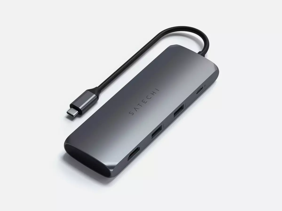 58 satechi USB c हाइब्रिड मल्टिपोर्ट एडाप्टर