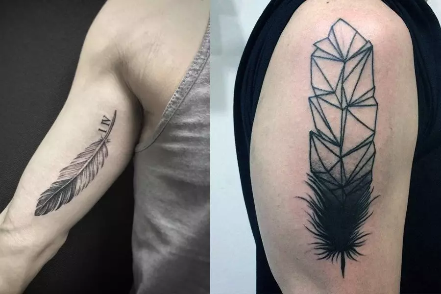 Tatuaż z piór