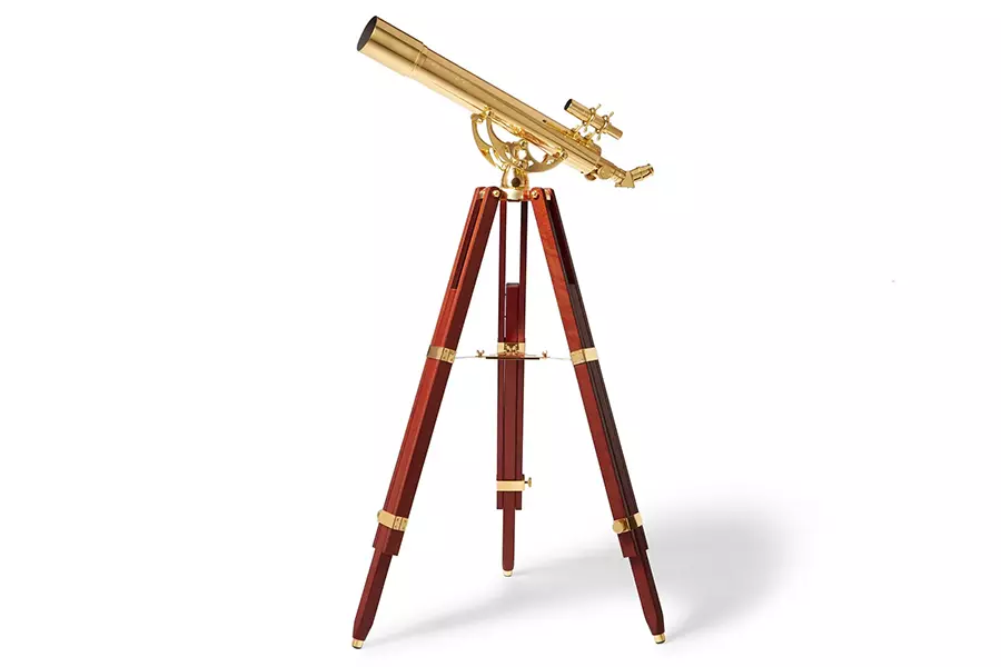 Christmas Gift Guide Khoom kim heev Celestron Ambassador 80mm Brass thiab Mahogany Telescope