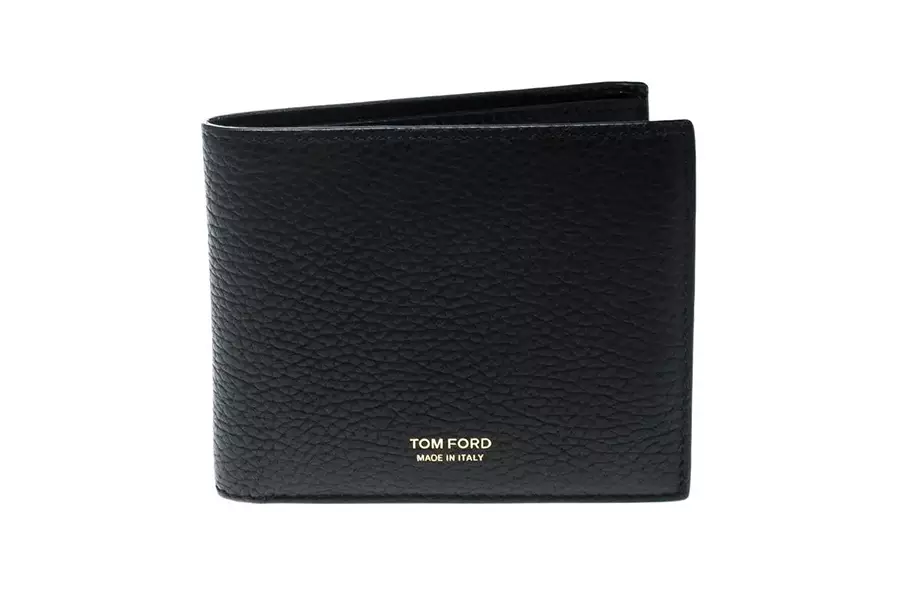 Christmas Khoom Plig Qhia Khoom kim heev Tom Ford Full-Grain Leather Billfold Hnab