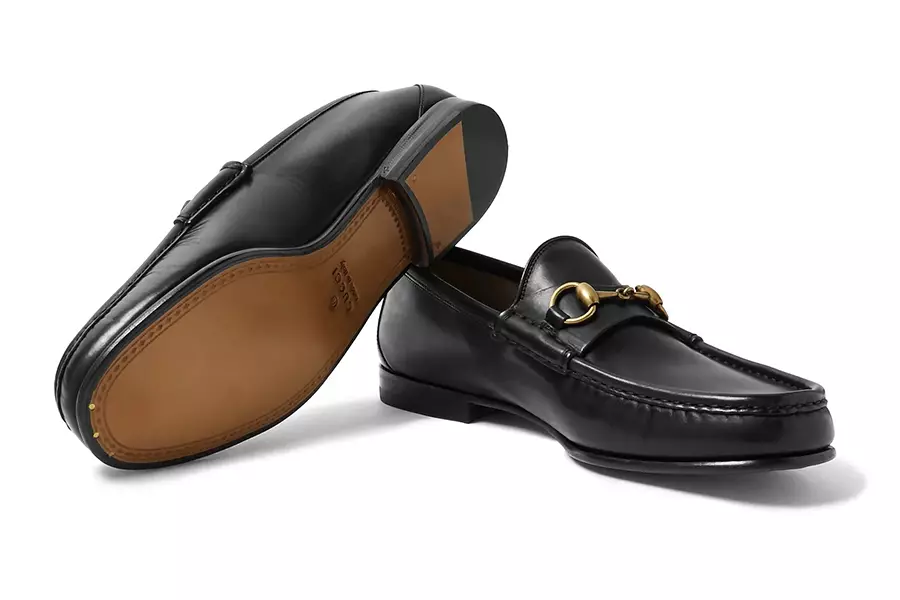 Arweinlyfr Anrhegion Nadolig Moethus Gucci Roos Horsebit Leather Loafers